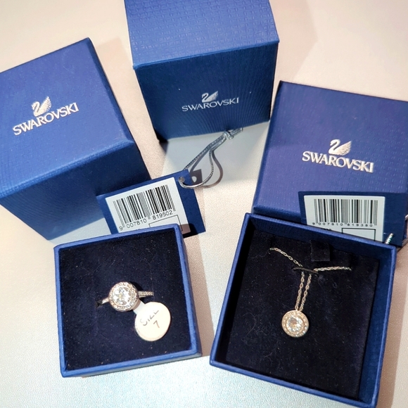 Swarovski | Jewelry | Swarovski Angelic Matching Ring And Necklace Set ...